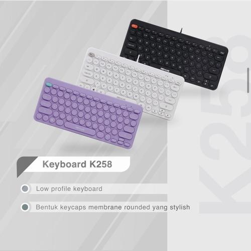 Jual Rexus K258 USB Keyboard Mini low profile , 78 keys keyboard with ...