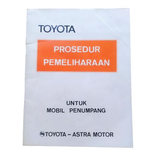 Jual buku PROSEDUR PEMELIHARAAN UNTUK MOBIL PENUMPANG TOYOTA original ...
