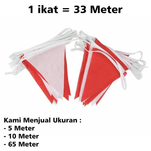 Jual Bendera Kain Segitiga Merah Putih - Umbul-Umbul - Flag Party - Bendera Segitiga Kain 65 ...