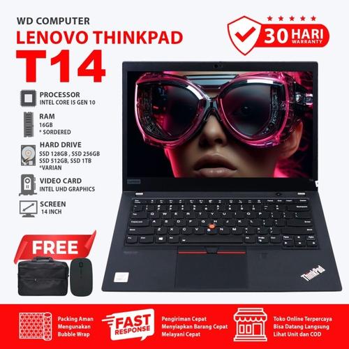 Jual [WDKOMPUTER] Lenovo Thinkpad T14 G1 Core I5 Gen 10 I Ram 16Gb Ssd ...