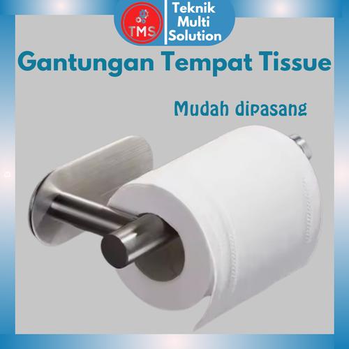 Promo TMS Gantungan Tempat Tisu Gulung Toilet WC Tempel Dinding Paper ...