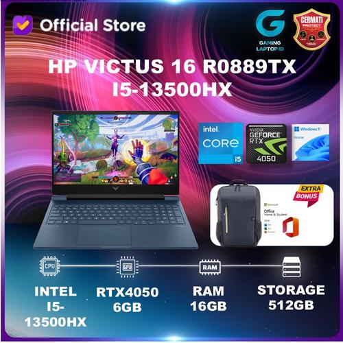 Promo HP Victus 16 I5-13500HX RTX4050 6GB/ 16GB 512GB W11+OHS 16.1" fhd ...