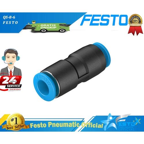 Jual FESTO PartNo: 153038 QS-8-6 Push-in connector - Kota Tangerang - FESTO Pneumatic Official ...