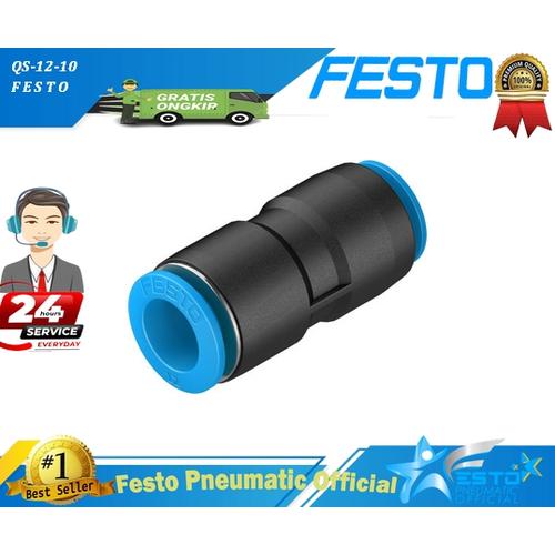 Jual FESTO PartNo: 153040 QS-12-10 Push-in connector - Kota Tangerang - FESTO Pneumatic | Tokopedia
