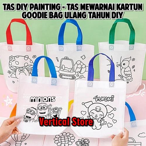 Jual Tas Painting Set DIY / Tas Mewarnai Kartun / Tas Goodie Bag Ultah ...