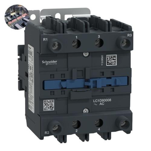 Jual KONTAKTOR SCHNEIDER LC1D80008 JD 4P 125A COIL 12VDC LP1D80008JD ...
