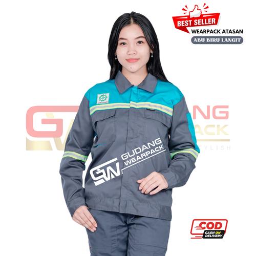 Promo Gudang Wearpack - Baju Kerja Seragam Proyek Warna Abu - Biru ...