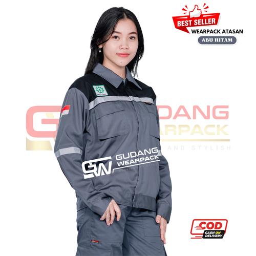 Promo Gudang Wearpack - Baju Kerja Seragam Proyek Warna Abu Hitam - ABU ...