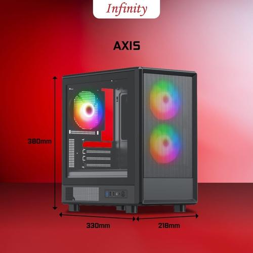 Jual CASING INFINITY AXIS - mATX Casse INCLUDE 3 FAN - Kota Banjarmasin - Mega Surya Computer ...