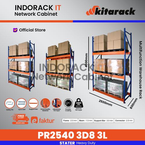 Promo Rak Palet 3 TON Pallet Rack Heavy Duty Panjang 2.5M Tinggi 4M ...