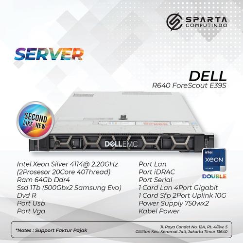 Jual Server Dell R640 ForeScout E39S 8Port Lan Gigabit 2Port Sfp 10G ...
