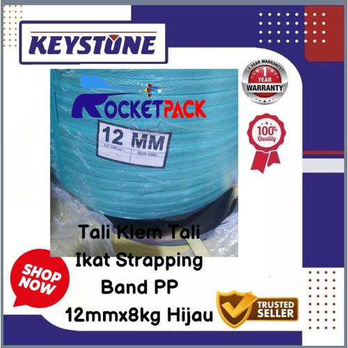 Jual Tali Klem Tali Ikat Strapping Band PP 12mmx8kg Hijau - Jakarta ...