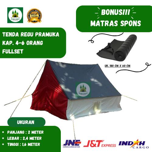 Promo Tenda regu mini / tenda pramuka 6 orang bahan dakota Fullset ...