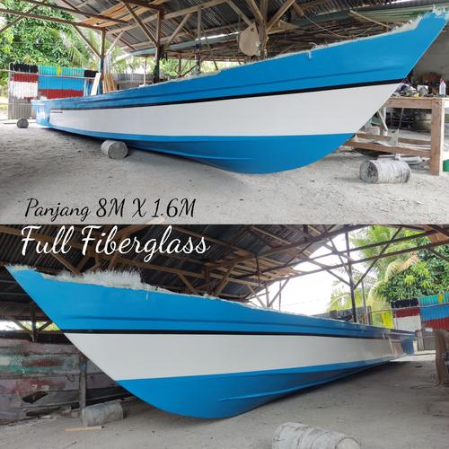 Jual Kapal Perahu Full Fiber 8M x 1.6M Cetakan Rapi Mulus Fishing Boat ...