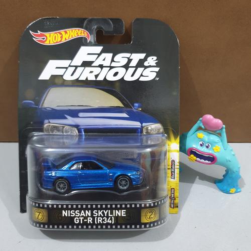 Jual Hot Wheels Premium - Nissan Skyline R34 Biru Retro - Kota ...