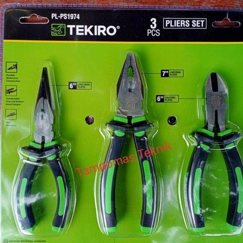 Jual Tang Set Tekiro 3Bh Tang Kombinasi Tang Potong Tang Lancip Tekiro ...