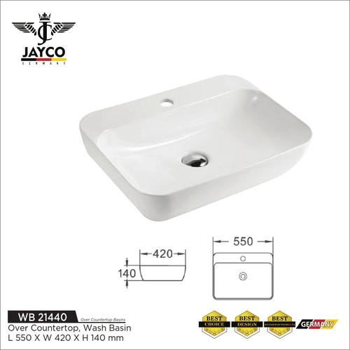 Promo JAYCO Wastafel Meja Keramik / Washtafel Table Top WB21440 Cicil 0 ...