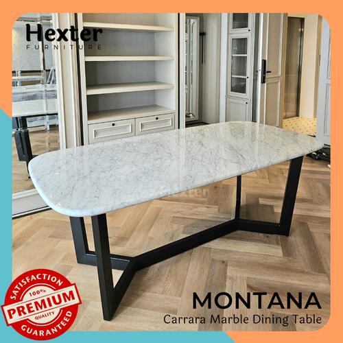 Jual MONTANA - Luxury Carrara Marble Dining Table Meja Makan Marmer ...