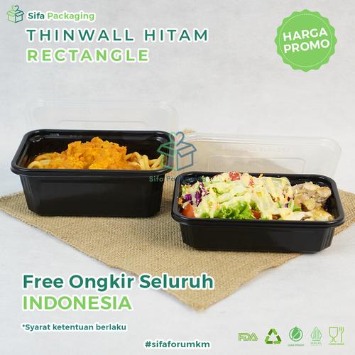 Jual Thinwall Persegi Panjang + Tutup 500ml 750ml 1000ML Thinwall ...
