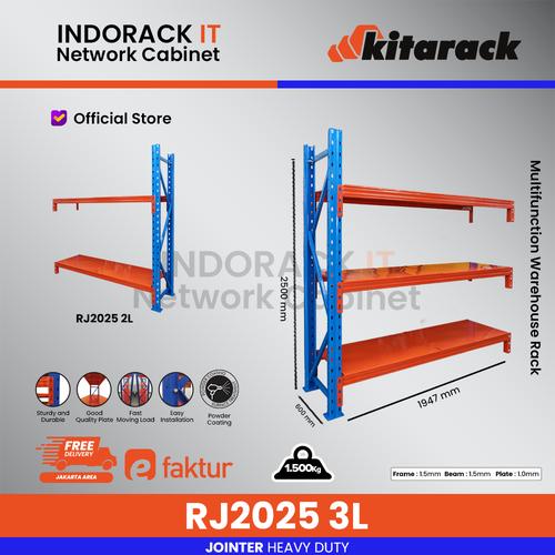 Promo RJ2025 Rak Gudang 2lvl/Susun Rak Warehouse Tinggi 2.5meter Cicil ...