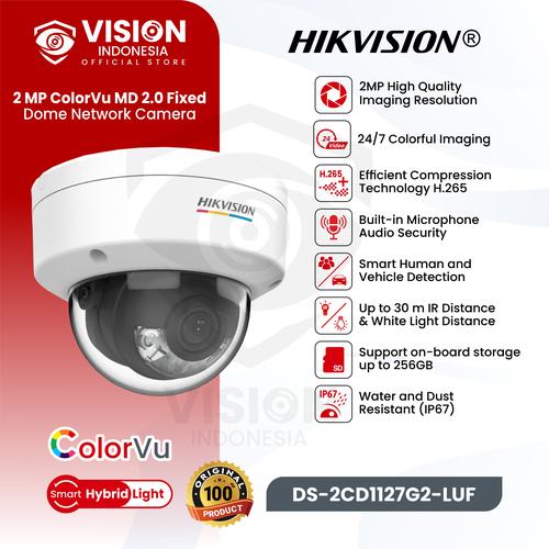 Jual HIKVISION DS-2CD1127G2-L 2MP ColorVu MD 2.0 Fixed Dome Network Camera - Jakarta Utara ...