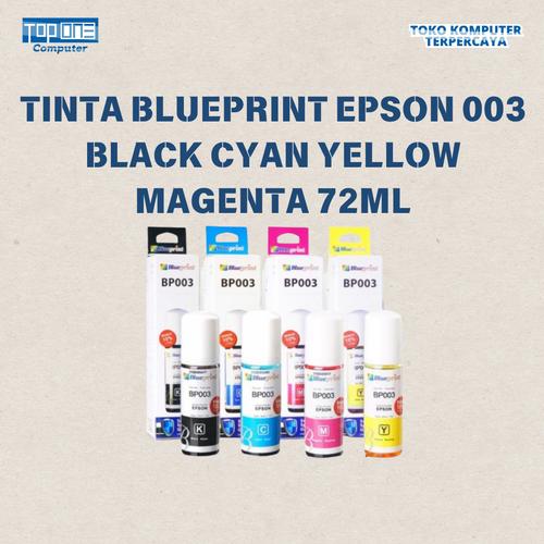 Jual [PROMO] Tinta Blueprint Epson 003 Black Cyan Magenta Yellow 72ml ...