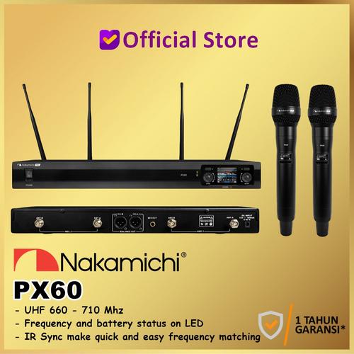 Promo Nakamichi PX60 Professional Microphone Mic Wireless Karaoke PX 60 Cicil 0% 3x - Jakarta ...