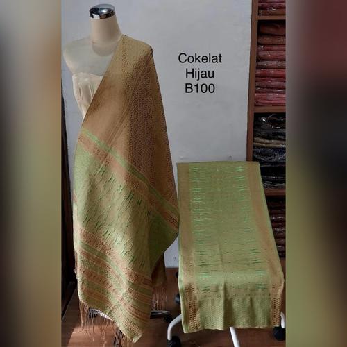 Jual Songket Modern Tumtuman Tanpa Sambungan Benang 100 Warna Biru ...