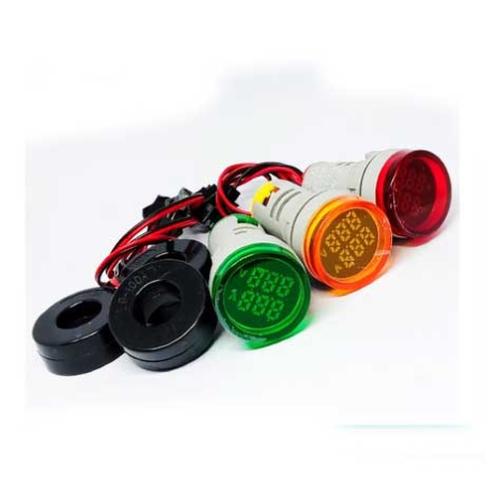 Jual Pilot Lamp Indicator LED Amper Volt Meter 22mm 22 mm BULAT ...