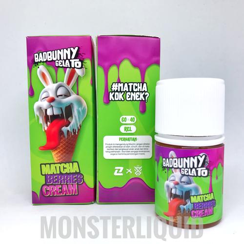 Jual BADBUNNY GELATO MATCHA BERRIES CREAM BY ZAM 3MG 6MG 60ML BAD BUNNY ...