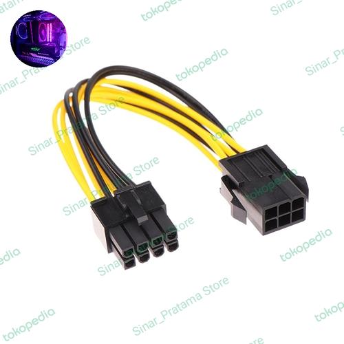 Jual kabel Splitter PCIE 6pin to 8pin Psu adapter 6 pin 8 pin - Kota ...