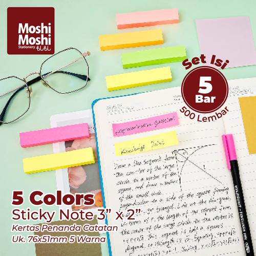 Jual Sticky Note Marker Label 3" x 2" Series 5 Colors 500 Sheet Stiker ...