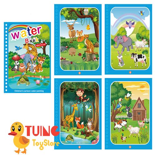 Promo Magic Water Painting Animal Series | Magic Water Book | Reusable ...