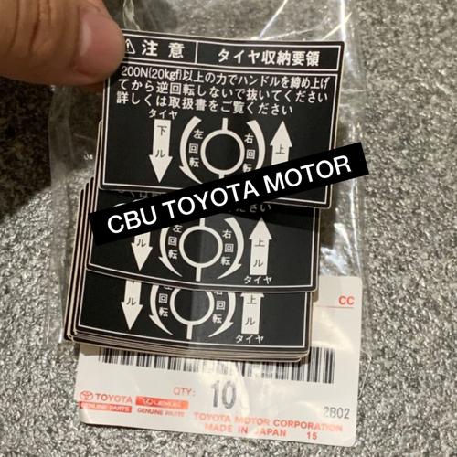 Jual STICKER STIKER LABEL PENUNJUK ARAH LOBANG KUNCIAN BAN SEREP SPARE ...