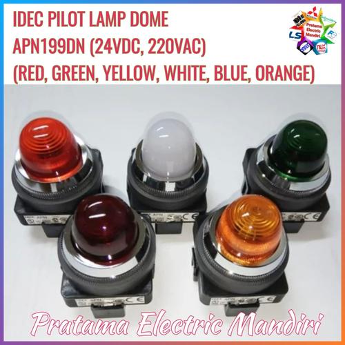 Jual IDEC PILOT LAMP DOME 30MM APN199DN 24VDC 220VAC RED GREEN YELLOW ...