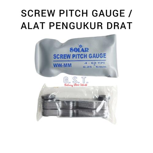 Jual SOLAR Screw Pitch Gauge Alat Pengukur Drat Maldrat Alat Ukur Derat ...