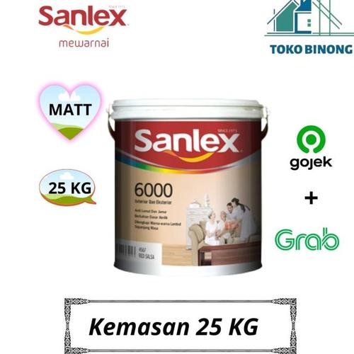 Jual Cat Plafon Gipsum GRC Triplek Cat Tembok SANLEX 6000 Interior 25 ...