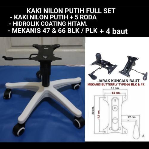 Jual kaki nylon tebal kaki kursi kantor, kursi staff, kursi gamingg, BARUU - + roda hidrolik ...