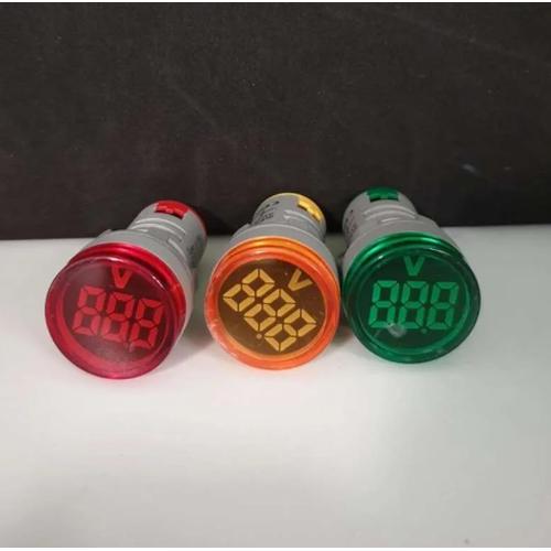 Jual Pilot Indicator Lamp 220 VAC Lampu LED Volt Meter Voltmeter 22mm ...