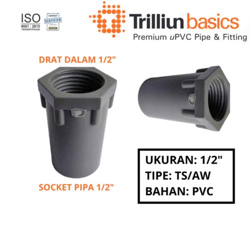Jual Sock Drat Dalam 1/2 inchi sambungan pipa PVC - Kota Surabaya ...