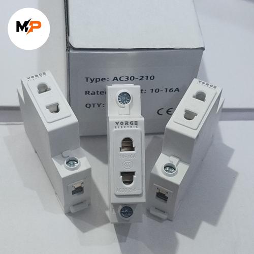 Jual Panel Stop Kontak Din Rail / Dinrail AC 220V up to 250V 16A 2Pin ...