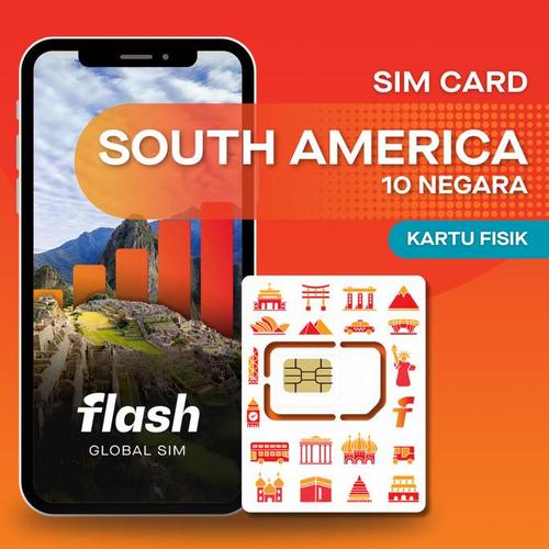 Jual SIM Card South America 10 Negara Flash Global SIM Internet Data ...