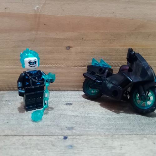 Jual figure marvel ghost rider figure blue ghost rider motor harley ...
