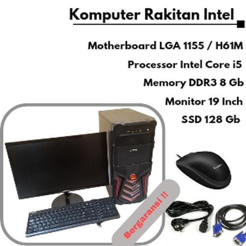 Jual PC Rakitan Full Set CORE i5 RAM 8GB SSD 128GB MONITOR 19 Inch ...