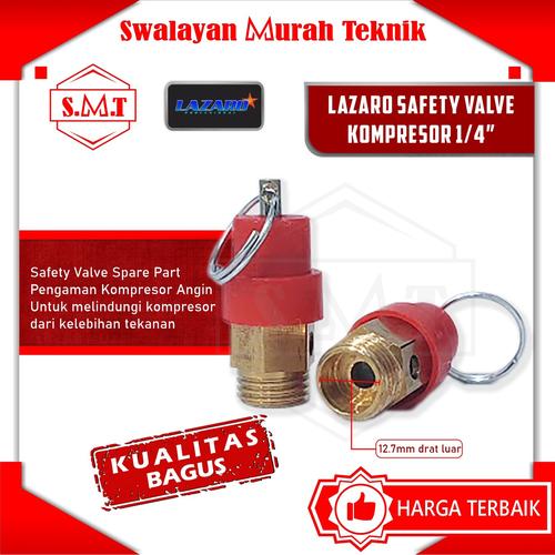 Jual LAZARO Safety Valve Compressor Brass 1/4" Klep Pengaman Kompresor ...