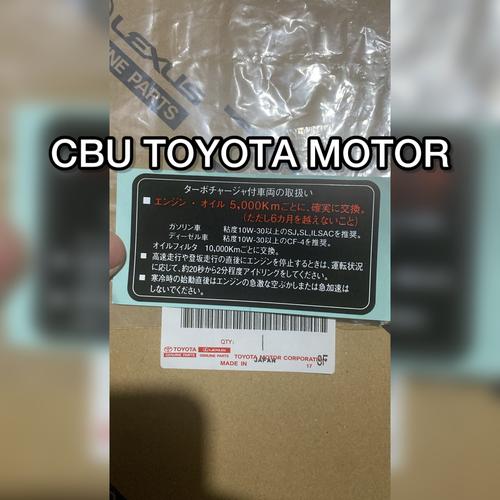 Jual LABEL STICKER STIKER TULISAN SERVICE PENUNJUK TURBO CHARGER DAN ...