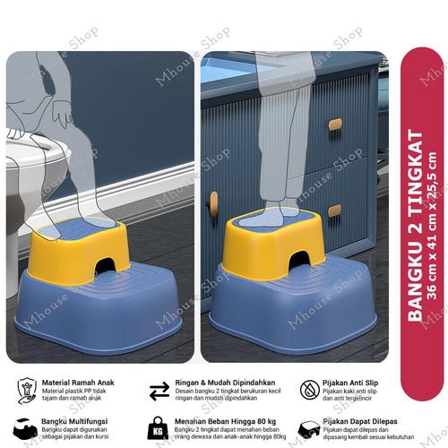 Jual STEPTOOL ANAK UNTUK SIKAT GIGI KURSI TANGGA MINI 2 TINGKAT PIJAKAN ...
