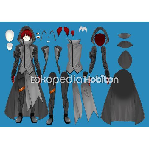 Jual Vtuber L2D Desain Gambar Rigging Rig Anime Manga Komik Karakter ...