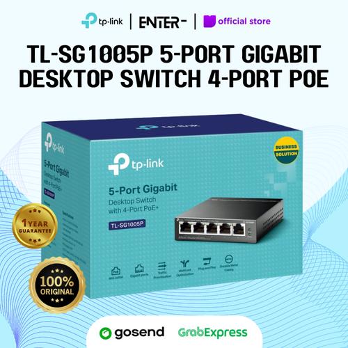 Jual TP-Link TL-SG1005P 5-Port Gigabit Desktop Switch with 4-Port PoE - Kota Batam - enter ...