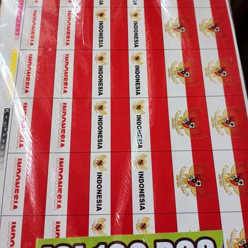 Jual stiker merah putih isi 20 lembar/pack,1 lembar isi +_ 30 stiker ...
